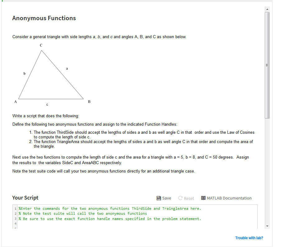 Solved matlab dont know how to do this withoug pythag. | Chegg.com