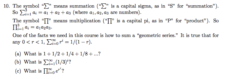 Solved The symbol "Sigma" means summation ("Sigma" is a | Chegg.com