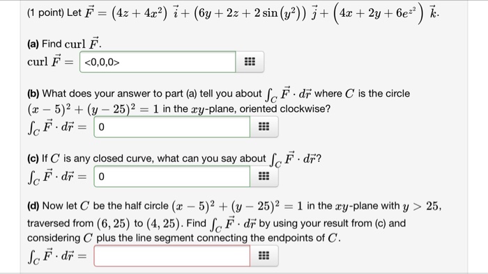 Solved Let F = (4z + 4x^2) i + (6y + 2z + 2 sin (y^2)) j + | Chegg.com