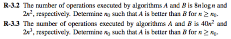 Solved R-3.2 The number of operations executed by algorithms | Chegg.com