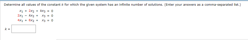 Solved Determine a values of the constant k for which the | Chegg.com