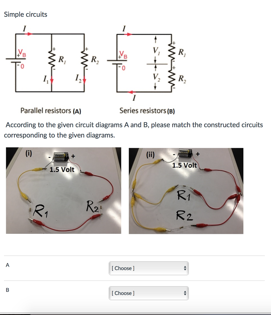 Solved Simple circuits According to the given circuit | Chegg.com