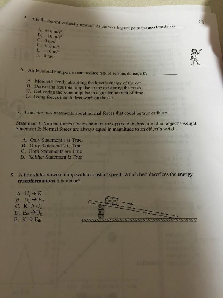 Solved A ball is tossed vertically upward. At the very | Chegg.com