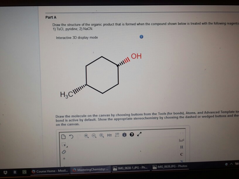 Solved Part A Draw The Structure Of The Organic Product
