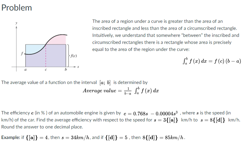 Solved Problem The area of a region under a curve is greater | Chegg.com