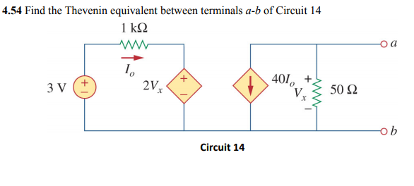 Solved Find the Thevenin equivalent between terminals a-b of | Chegg.com