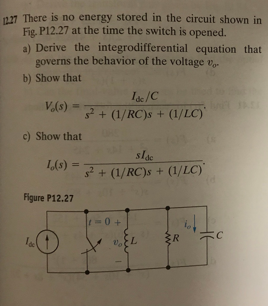 Solved 127 There is no energy stored in the circuit shown in | Chegg.com