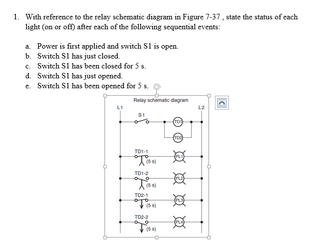 Solved With reference to the relay schematic diagram in | Chegg.com