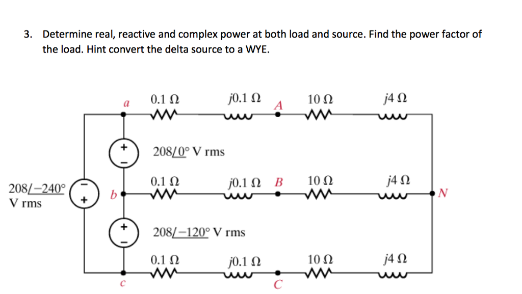 Solved Determine Real Reactive And Complex Power At Both