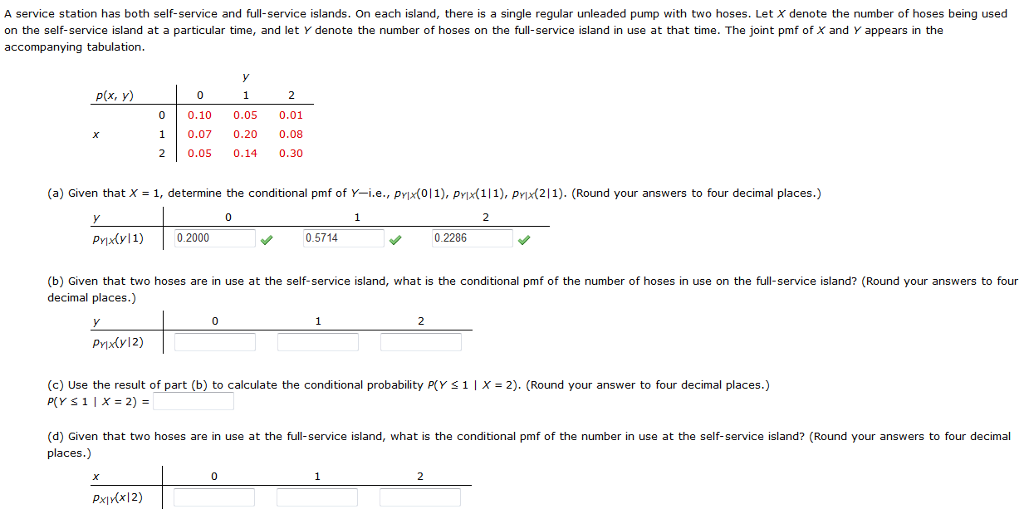 Solved A service station has both self-service and | Chegg.com