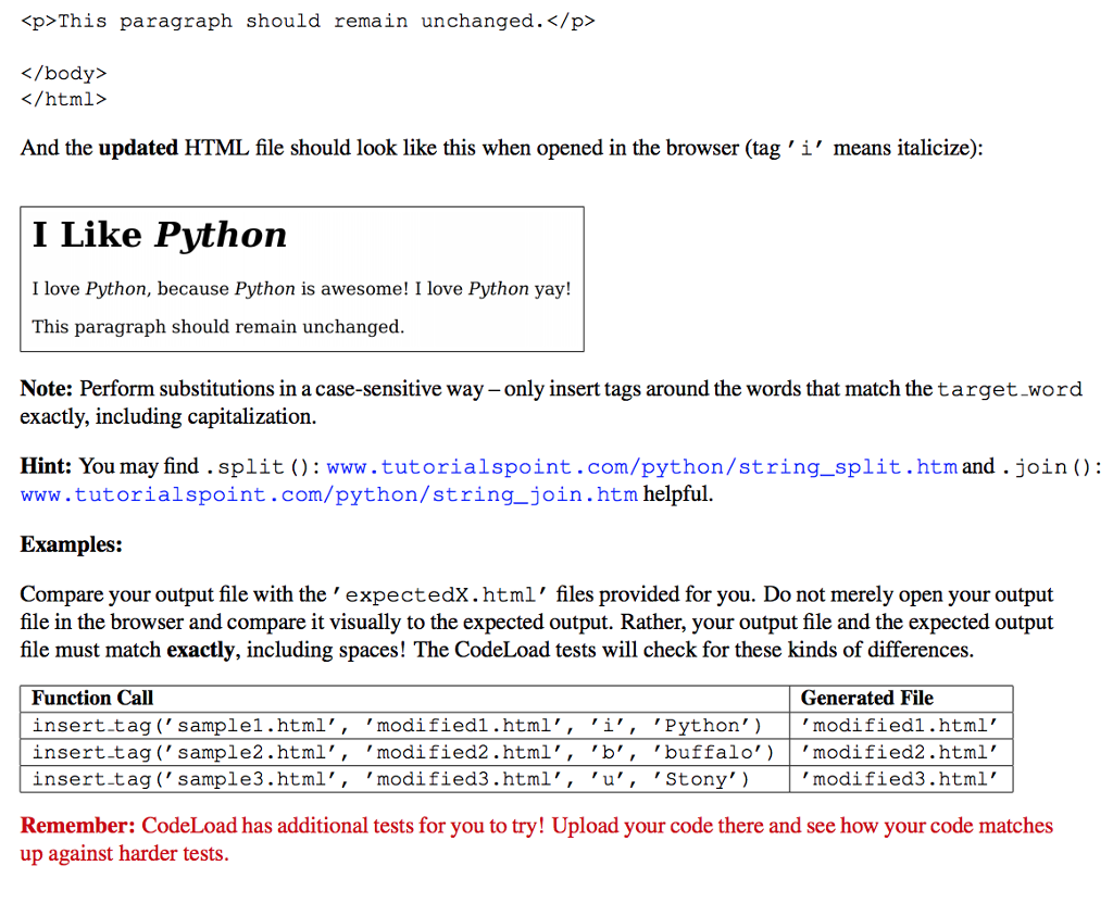 Solved Part II: HTML Stylizer (20 points) Write a function | Chegg.com