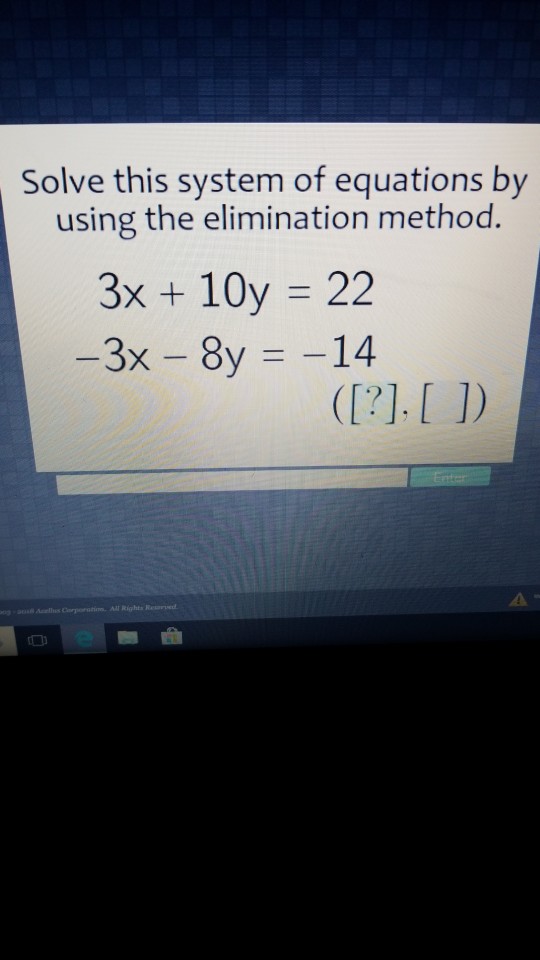 Solved Solve this system of equations by using the | Chegg.com