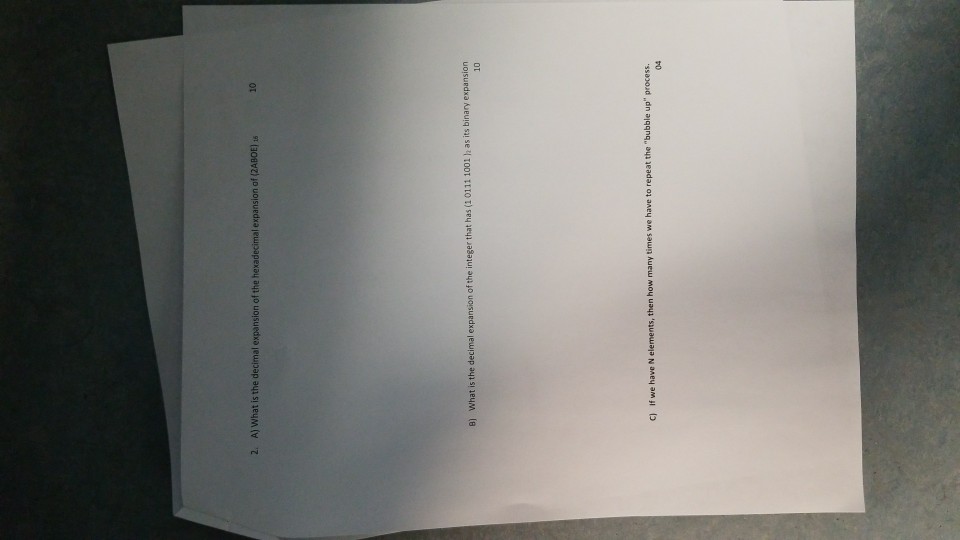 Solved 2 A What Is The Decimal Expansion Of The