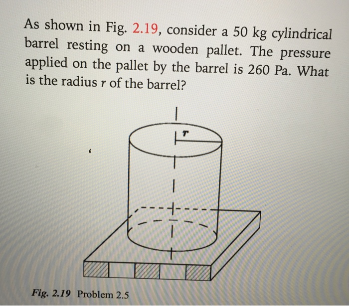 Solved Consider a 50 kg cylindrical barrel resting on a | Chegg.com