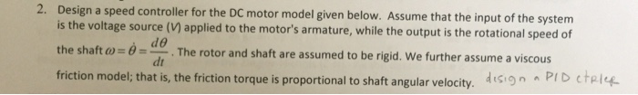 Solved Provide the MATLAB code for the design of a speed | Chegg.com