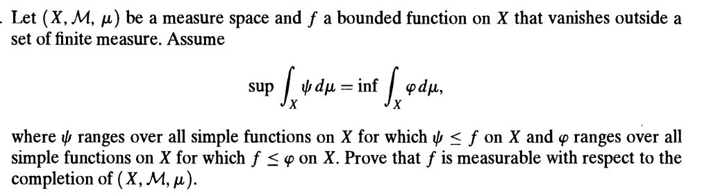 Solved Let (X, M, mu) be a measure space and f a bounded | Chegg.com
