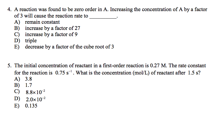 Solved A particular first-order reaction has a rate constant | Chegg.com