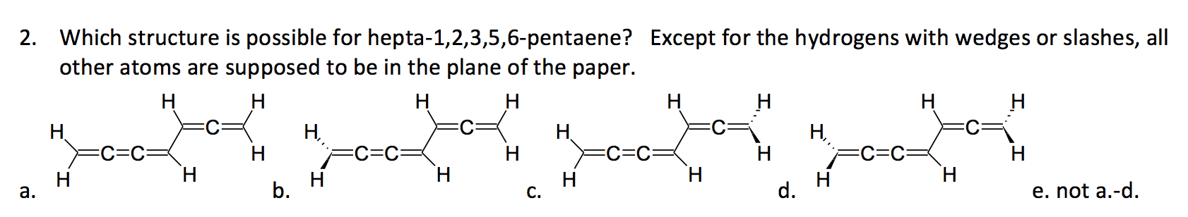 Solved Which structure is possible for | Chegg.com