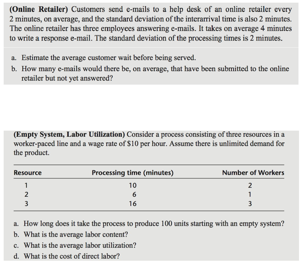 Operations Management Archive | December 04, 2017 | Chegg.com