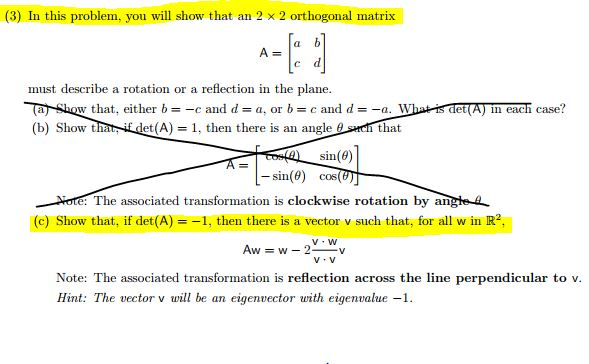 Solved (3) In this problem, you will show that an 2 × 2 | Chegg.com