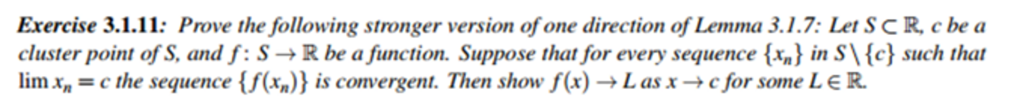 Solved Let S subset R, c be a cluster point of S, and f: S | Chegg.com