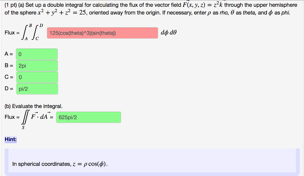 Solved (1 pt) (a) Set up a double integral for calculating | Chegg.com