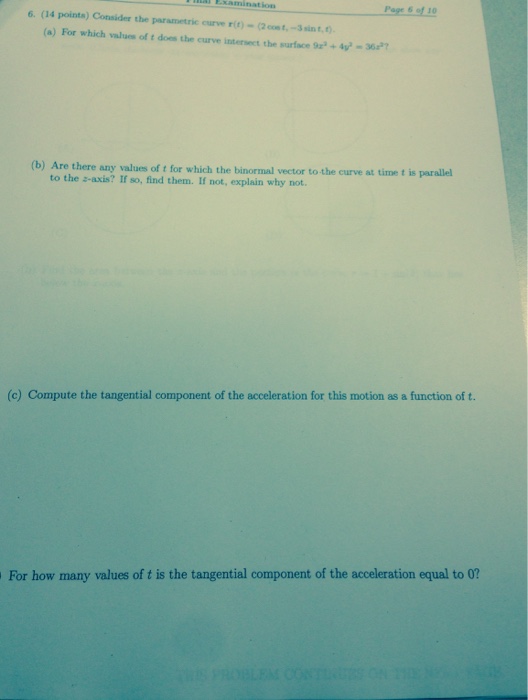 Solved Consider The Parametric Curve R T 2cost 3sint