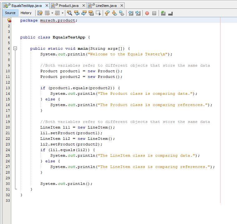 Solved Exercise 11-3 Code an equals method In this exercise, | Chegg.com