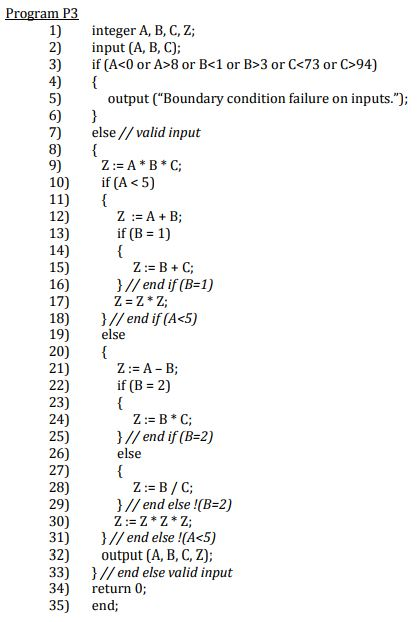Solved 5. For the following program P3 written in | Chegg.com