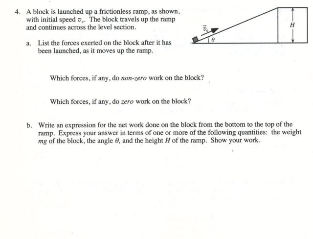 Solved A block is launched up a friction less ramp, as | Chegg.com