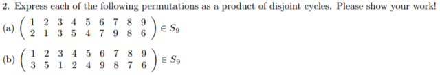 Solved Express each of the following permutations as a | Chegg.com