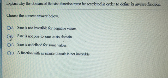 Solved inverse functionsMultiple choice | Chegg.com