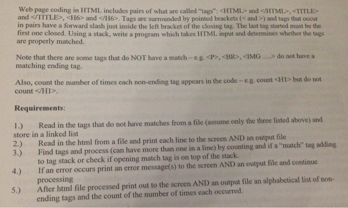 Solved web page coding in HTML includes pairs of what are | Chegg.com