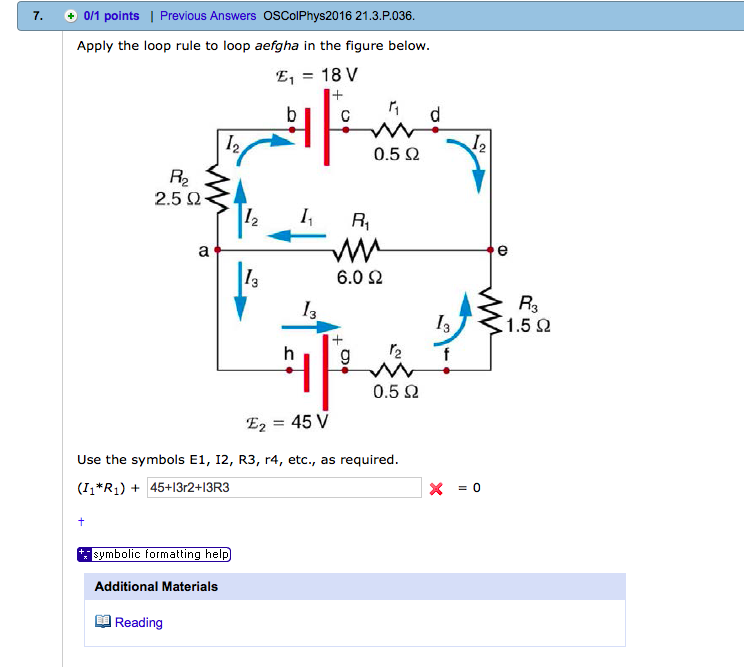 Solved 7. 0/1 points | Previous Answers OSColPhys2016 | Chegg.com