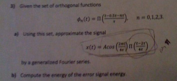Given the set of orthogonal functions Using this | Chegg.com