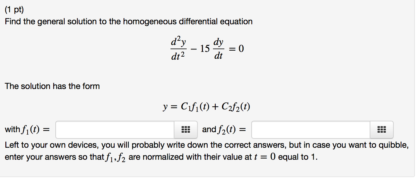 Solved Find The General Solution To The Homogeneous Chegg