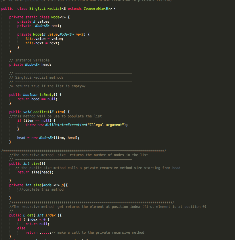 Solved Public Class Singlylinkedlist T Private Static Class 0059