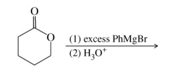 Solved (1) excess PhMgBr (2) H30 | Chegg.com