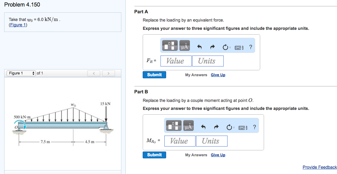 Solved Take that w_0 = 6.0 kN/m (Figure 1) Replace the | Chegg.com Solved Take that w_0 = 6.0 kN/m (Figure 1) Replace the | Chegg.com