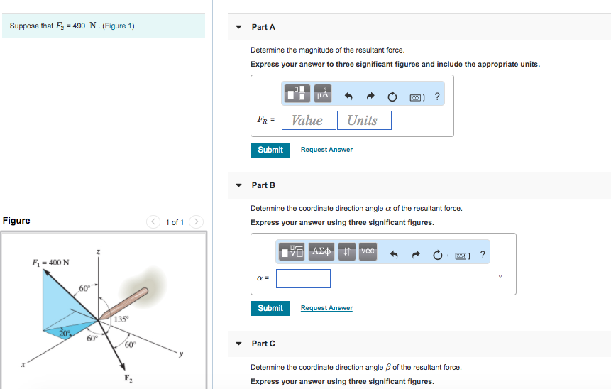 Solved Part D Find Coordinate Direction Angle γ Of The