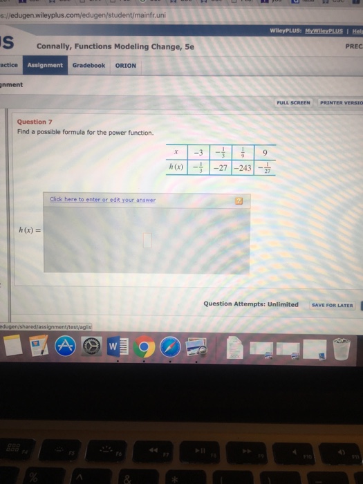 Solved Find a possible formula for the power function. | Chegg.com
