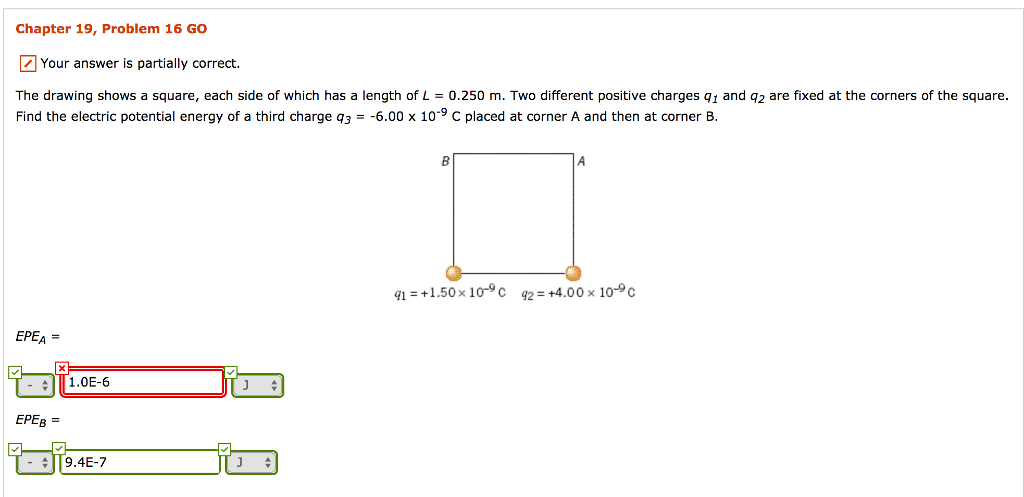 Solved The drawing shows a square, each side of which has a | Chegg.com