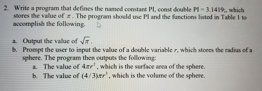 Solved 2. Write a program that defines the named constant | Chegg.com
