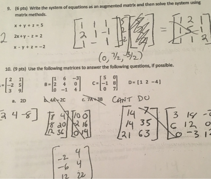 Solved Write the system of equations as an augmented matrix | Chegg.com