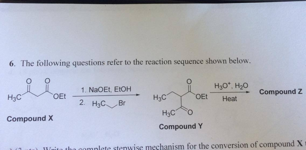Solved 6. The following questions refer to the reaction | Chegg.com