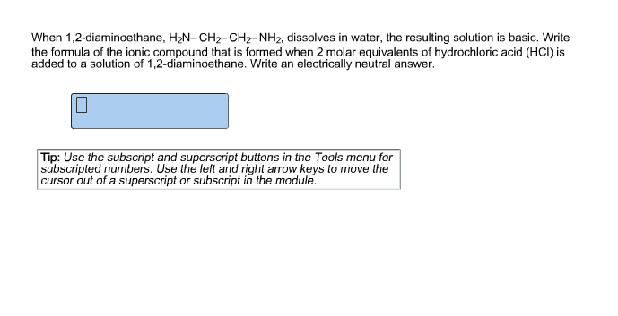 Solved When 1,2-diaminoethane, H_2N-CH_2-CH_2-NH_2, | Chegg.com