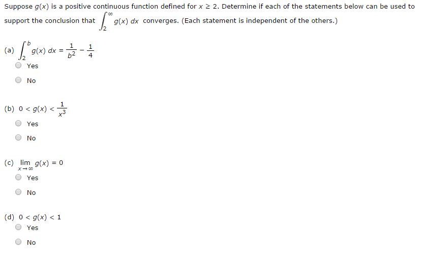 Solved Suppose g(x) is a positive continuous function | Chegg.com