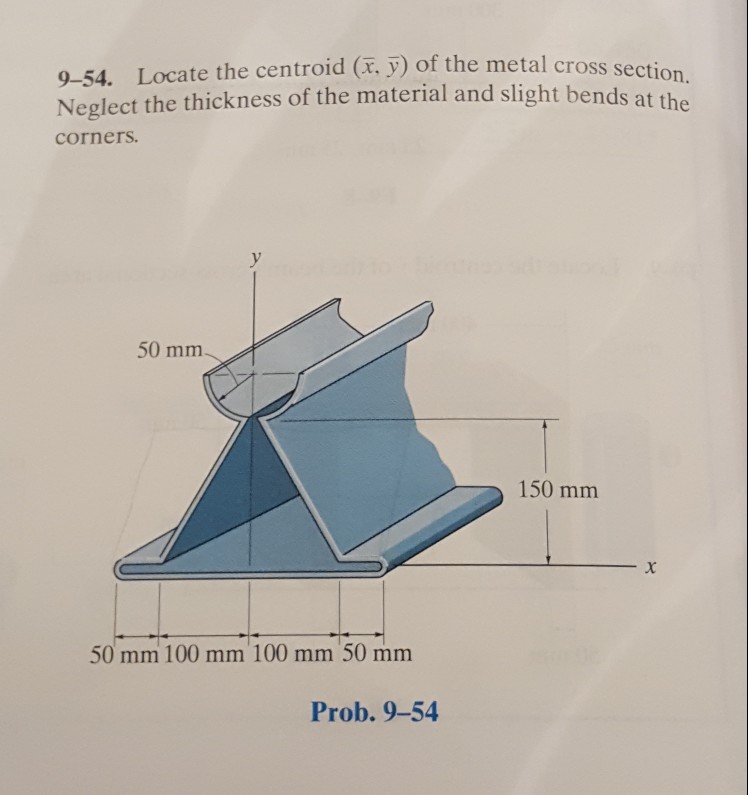 Solved Locate the centroid (x bar, y bar) of the metal cross | Chegg.com