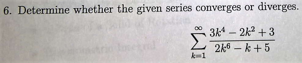 Solved Determine whether the given series converges or | Chegg.com