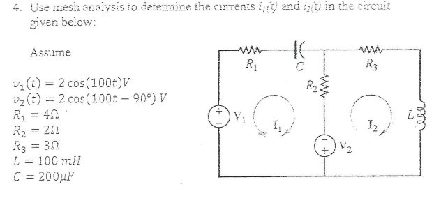 Solved (a) What are the loop currents? (b) What is the | Chegg.com